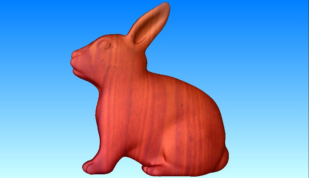 Bunny Rabbit Stl File for Cnc Routers Relief Model - Etsy