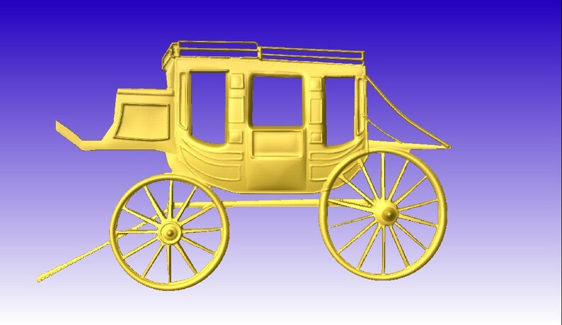 Stagecoach 3d Vector Model for Cnc Projects or Sign Carving Patterns in ...