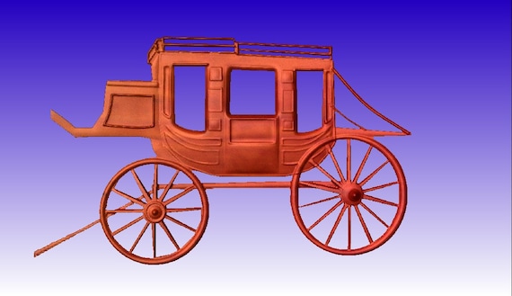 Stagecoach 3d Vector Model for Cnc Projects or Sign Carving | Etsy