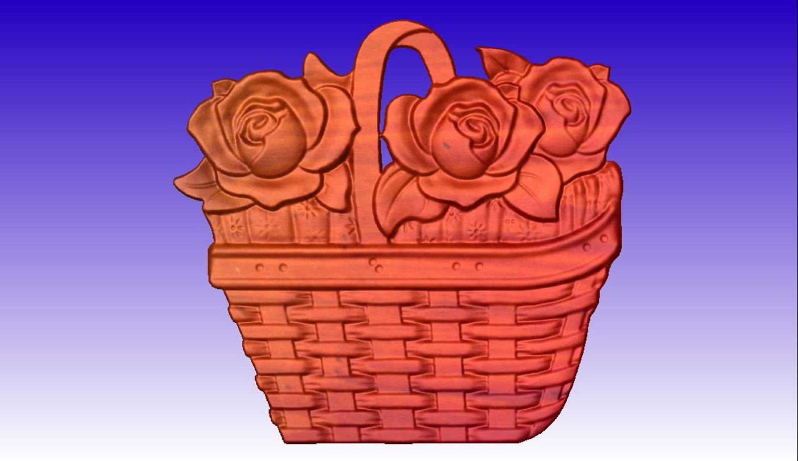 Basket of Roses CNC Vector Relief Model in Stl File Format for Cnc ...