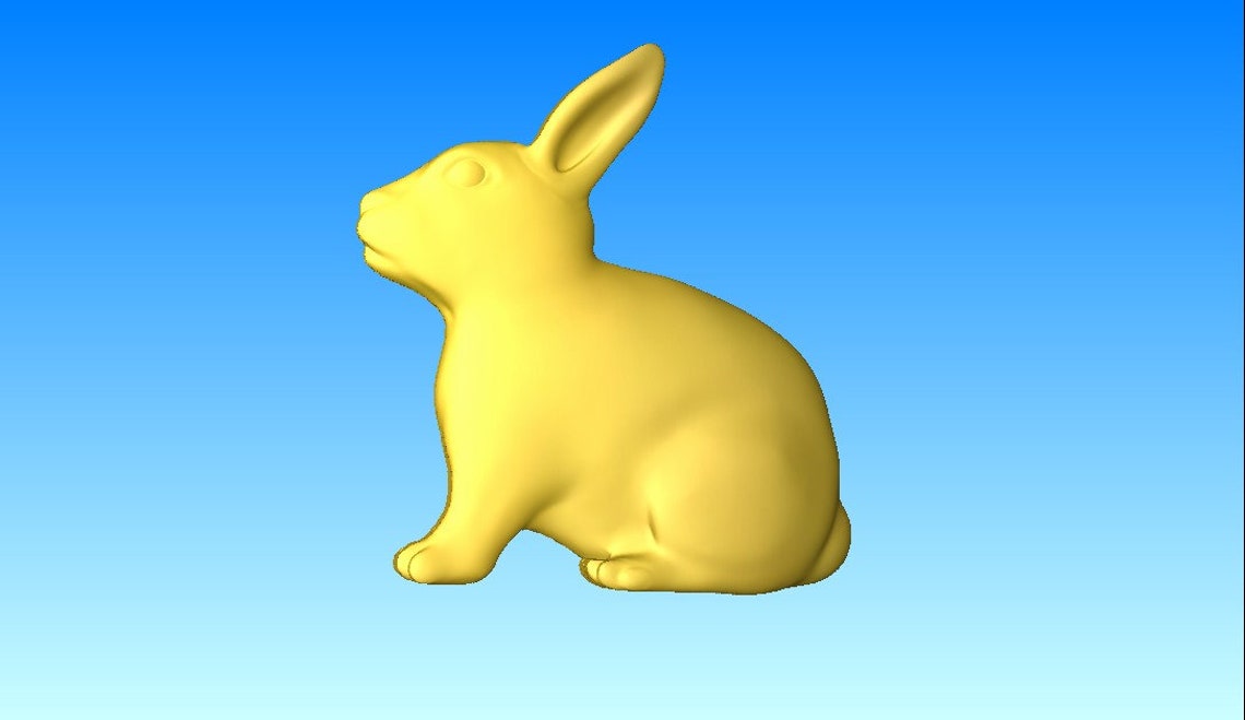 Bunny Rabbit Stl File for Cnc Routers Relief Model - Etsy