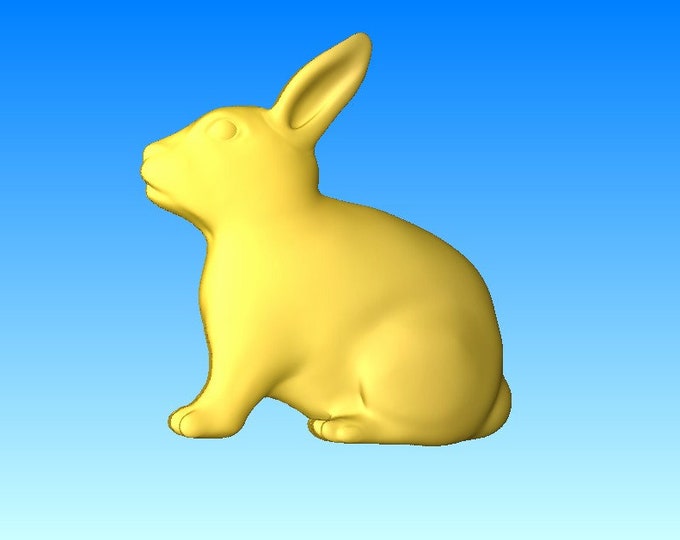 Bunny Rabbit Stl File for Cnc Routers Relief Model | Etsy