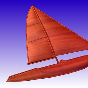 Small Sailboat Vector Relief Model in Stl File Format for Download Only ...