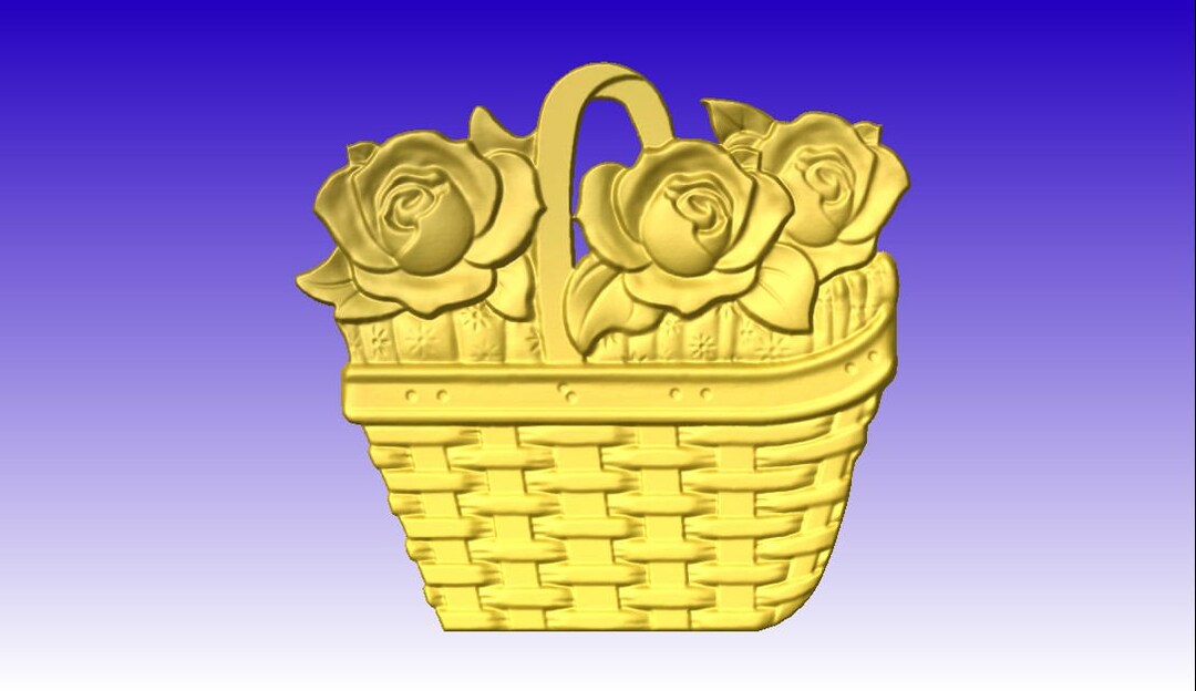 Basket of Roses CNC Vector Relief Model in Stl File Format for Cnc ...