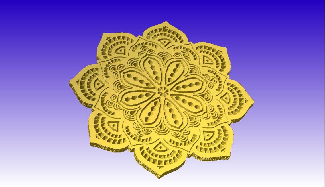 Vcarve Flower in Dxf Format for Cnc Routers Not a 3d Model - Etsy