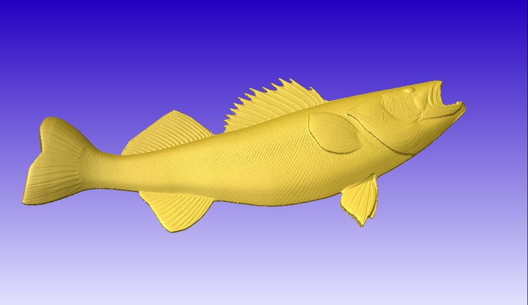 Walleye 3D Vector Art Model for Cnc Projects or Carving Patterns in Stl ...