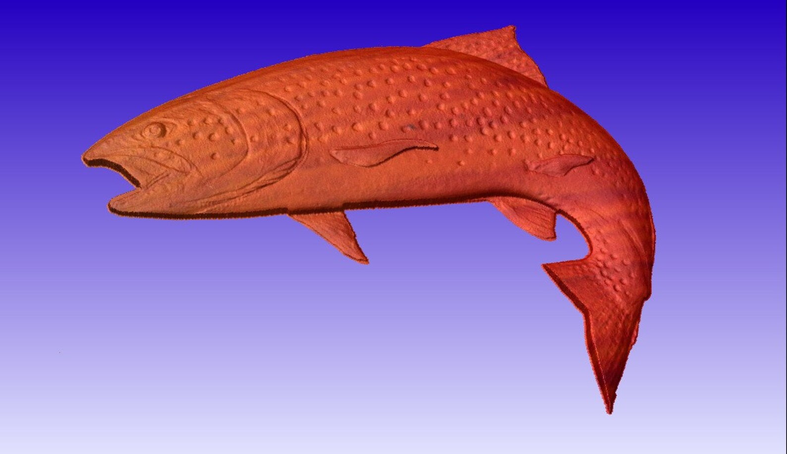 Trout 3d Vector Art for Cnc Projects or Carving Patterns and Models in ...