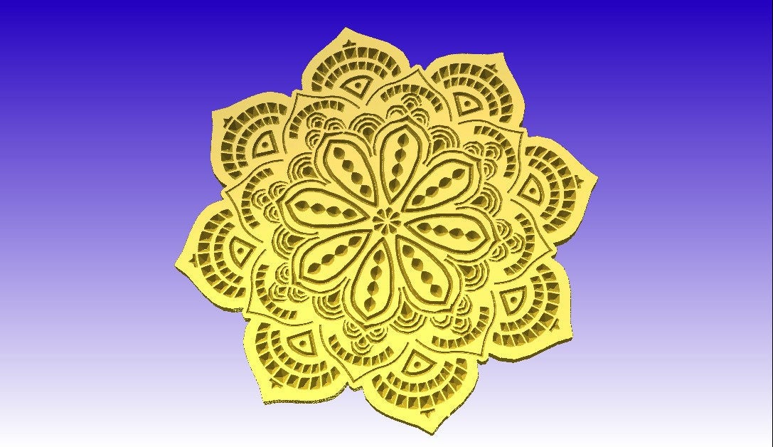 Vcarve Flower in Dxf Format for Cnc Routers Not a 3d Model - Etsy