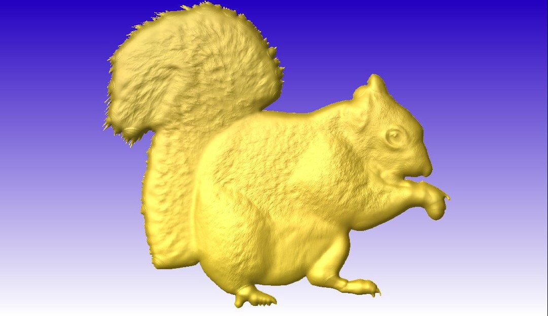 Squirrel Vector Relief Model in Stl File Format for Cnc Machining - Etsy