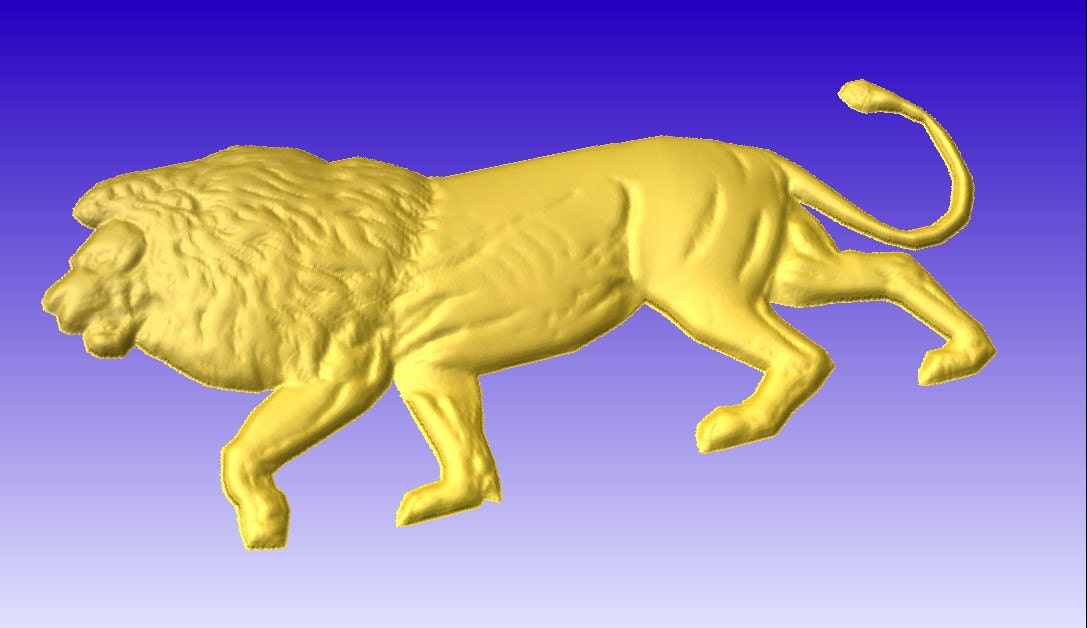 Lion 3d Vector Art Solid Model for Cnc Router Projects or Carving ...