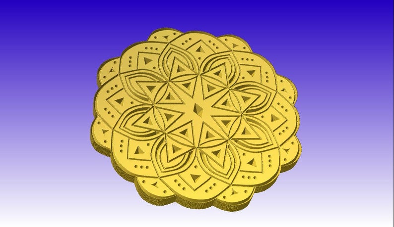Vcarve Flower 2 Pattern for Cnc Routers or Chip Carving in Dxf File ...