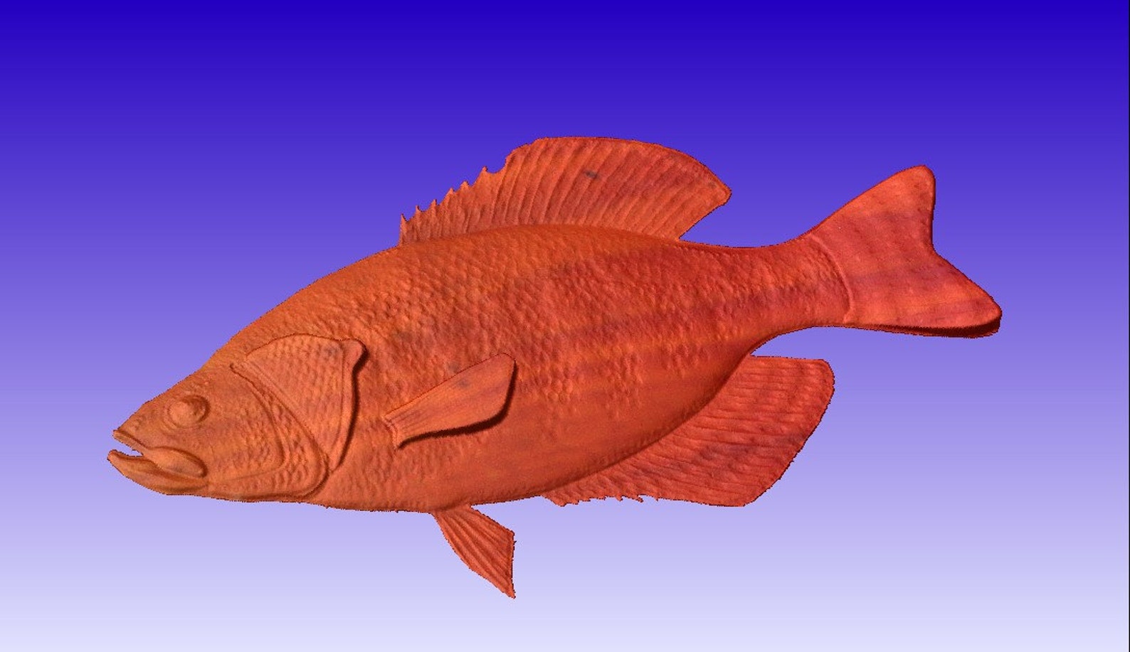 Fish 3d Vector Art for Cnc Projects and Carving Patterns in Stl File ...