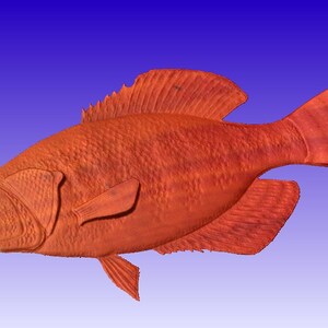 Fish 3d Vector Art for Cnc Projects and Carving Patterns in Stl File ...
