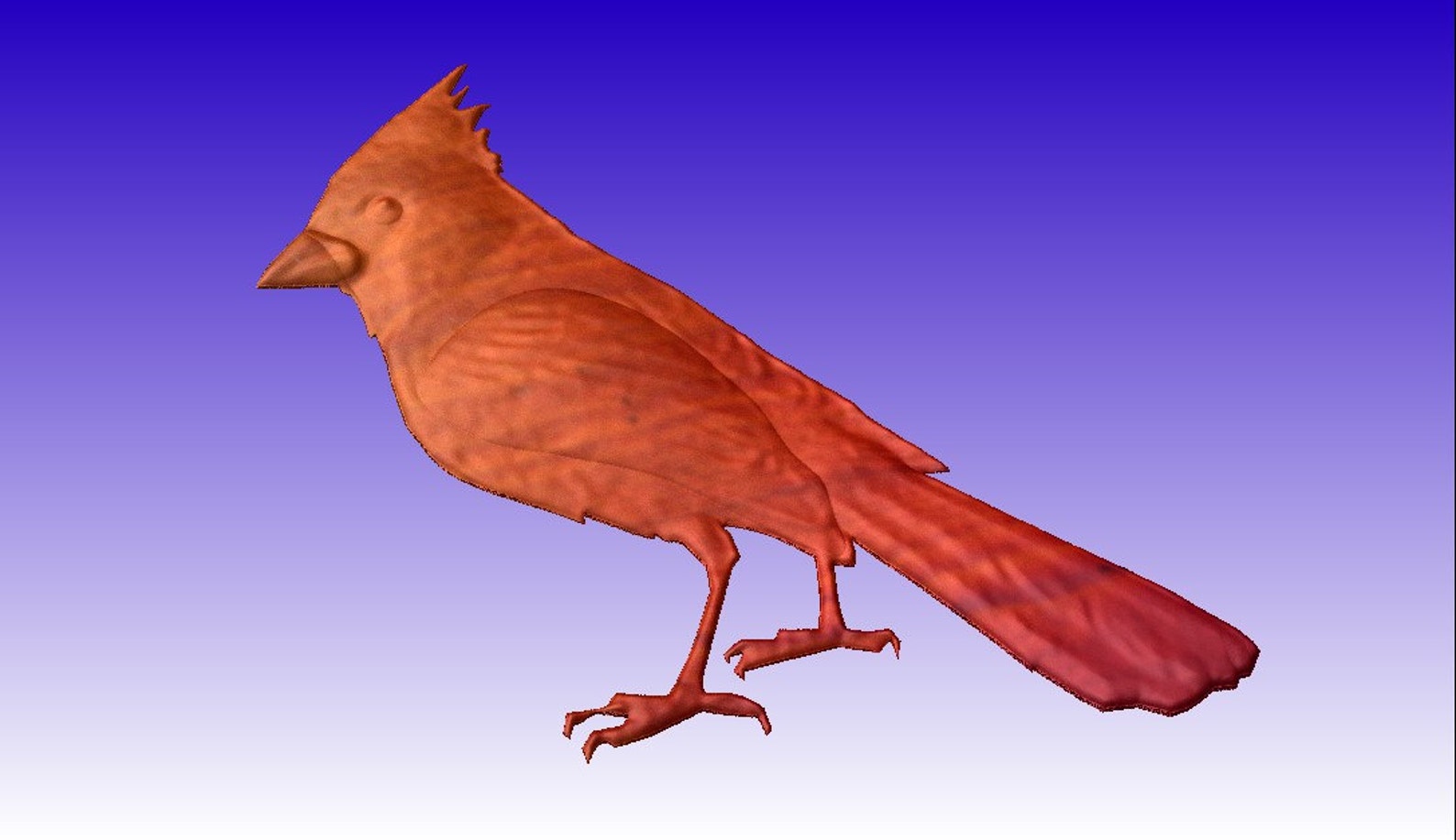 Cardinal Bird 3D Vector Model for Cnc Projects or Sign Relief Carving ...