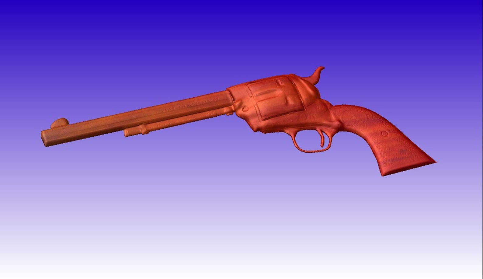 Old Colt 45 Vector Art Relief Model for Cnc Router Projects or Sign ...