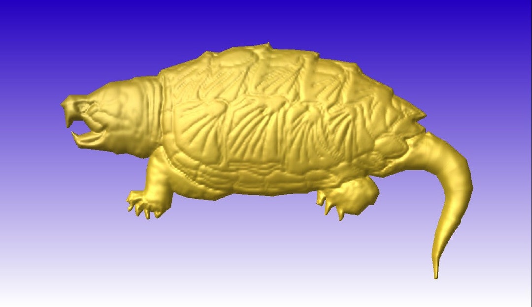 Snapping Turtle Vector Relief Model for Cnc Router Projects and Sign ...