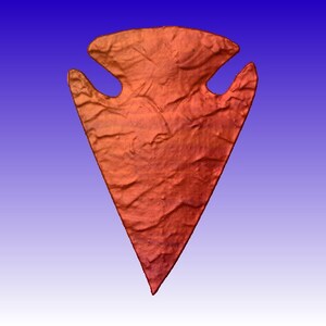 Flint Arrowhead 3d Relief Model in Stl File Format for Download Only ...