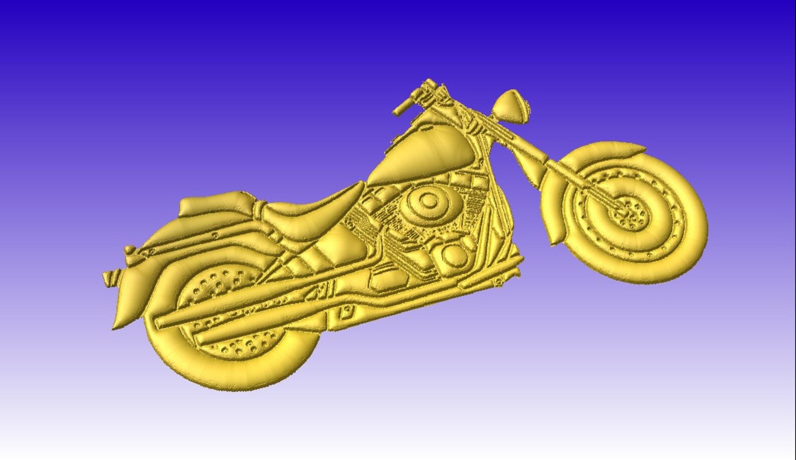 Motorcycle Vector Relief Model for Cnc Router Projects and Sign Relief ...
