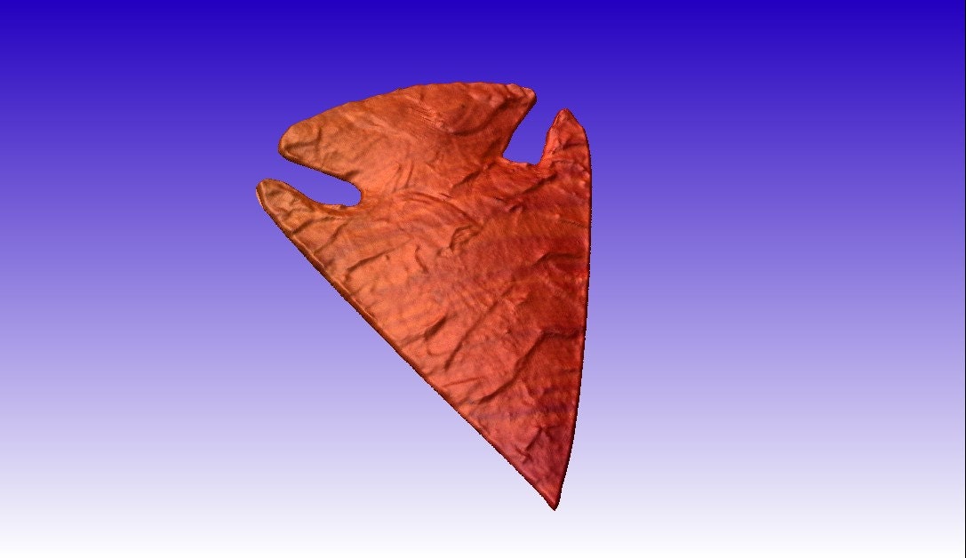 Flint Arrowhead 3d Relief Model in Stl File Format for Download Only ...