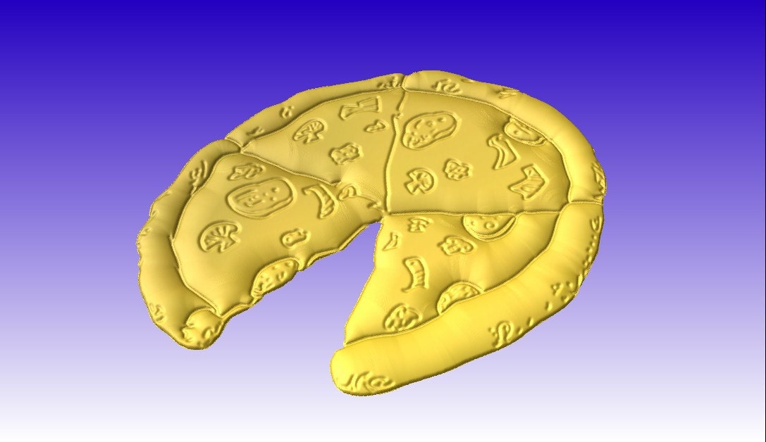 Pizza 3D Vector Relief Model for Cnc Projects or Sign Carving Patterns ...