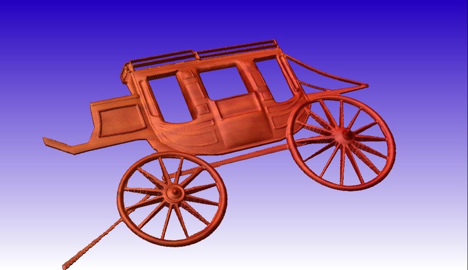 Stagecoach 3d Vector Model for Cnc Projects or Sign Carving Patterns in ...