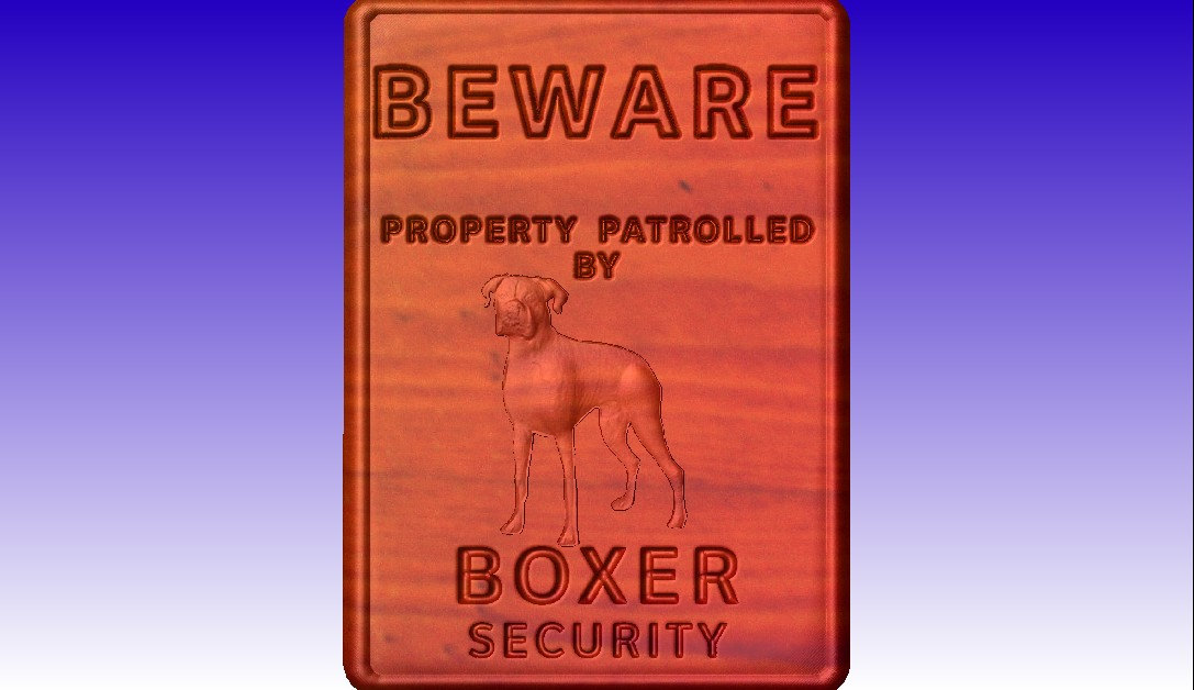 Beware of Boxer Vector Relief Sign Model for Cnc Router Projects or ...