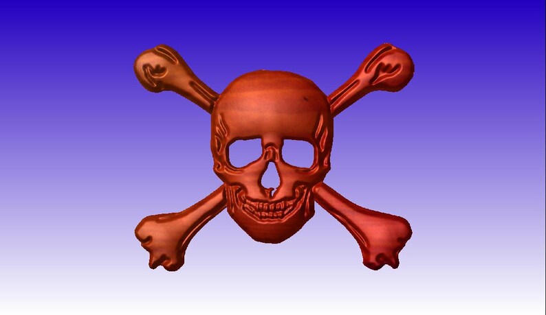 Skull and Bones Vector Relief Model for Cnc Routers or Sign Carving ...