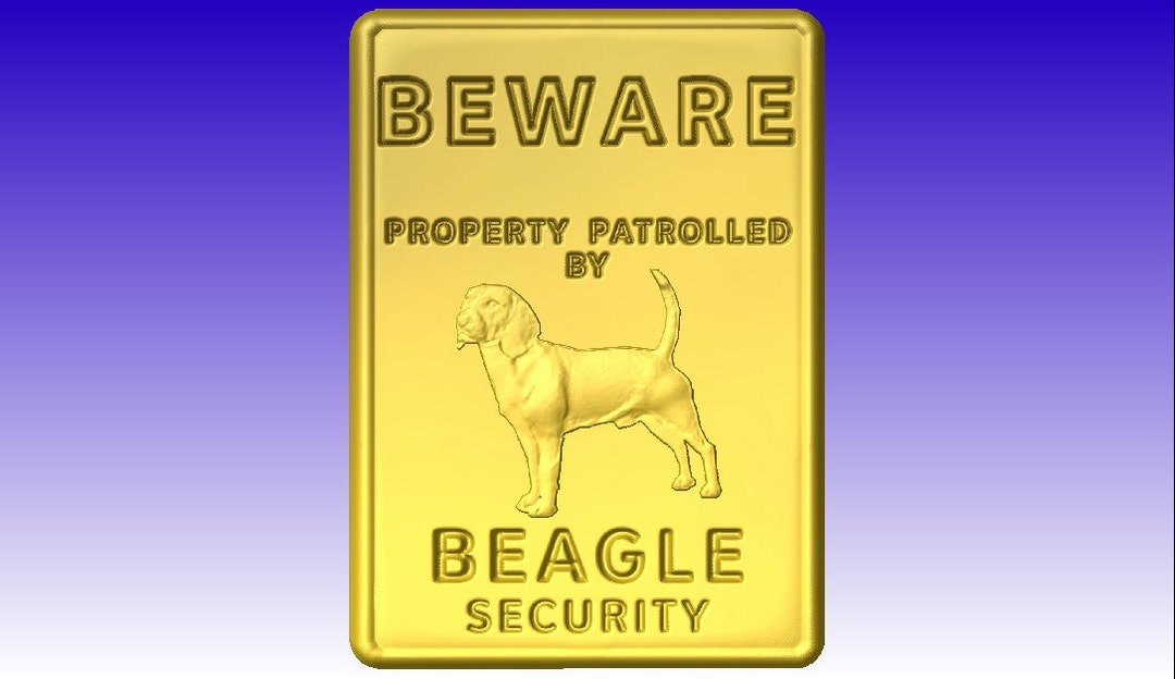 Beware of Beagle Vector Relief Model 3d Clipart for Cnc Projects or ...