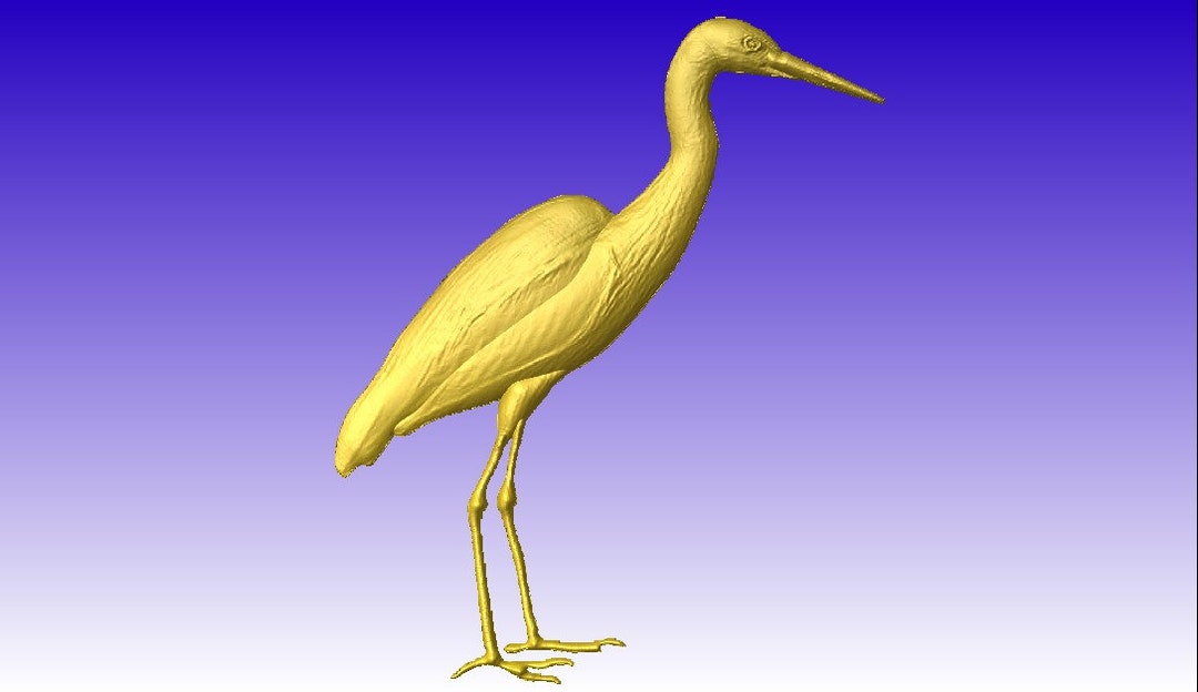 Heron Vector Relief Art for Cnc Routers and Sign Patterns in Stl File ...