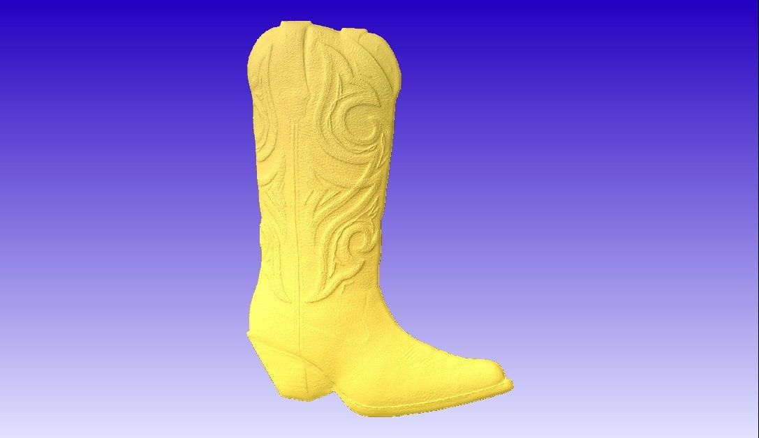 Cowgirl Boot 3d Vector Art for CNC Projects or Carving Patterns in Stl ...