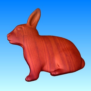 Bunny Rabbit Stl File for Cnc Routers Relief Model - Etsy