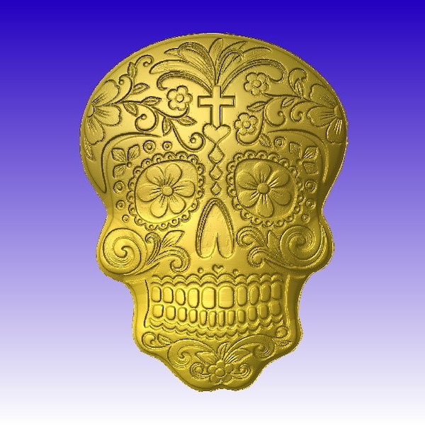 Sugar Skull Stl File - Etsy