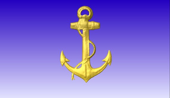 Anchor 3d Vector Art for Cnc Projects or Carving Patterns in | Etsy