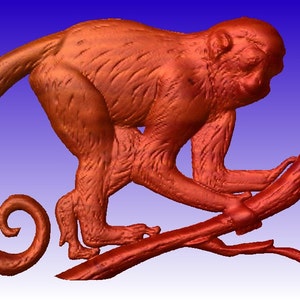 Monkey Vector Relief Model for Cnc Projects in Stl File Format Ready ...
