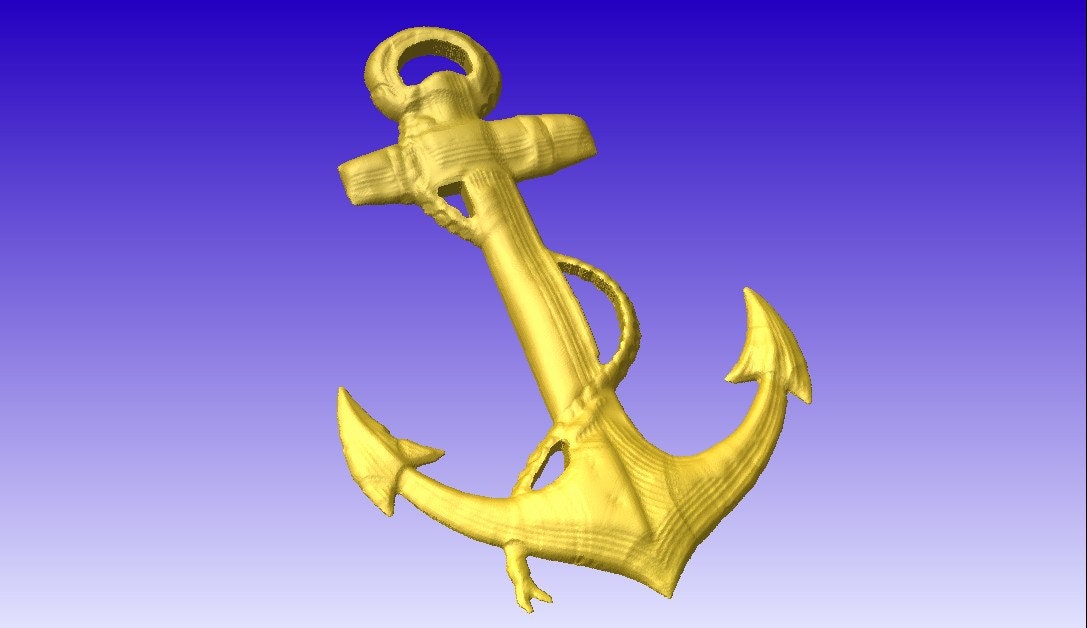 Anchor 3d Vector Art for Cnc Projects or Carving Patterns in Stl File ...