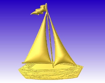 Sailboat Stl File - Etsy
