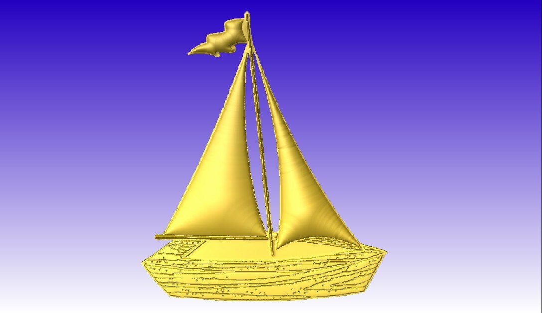 Small Wood Sailboat Vector Relief Model in Stl File Format - Etsy