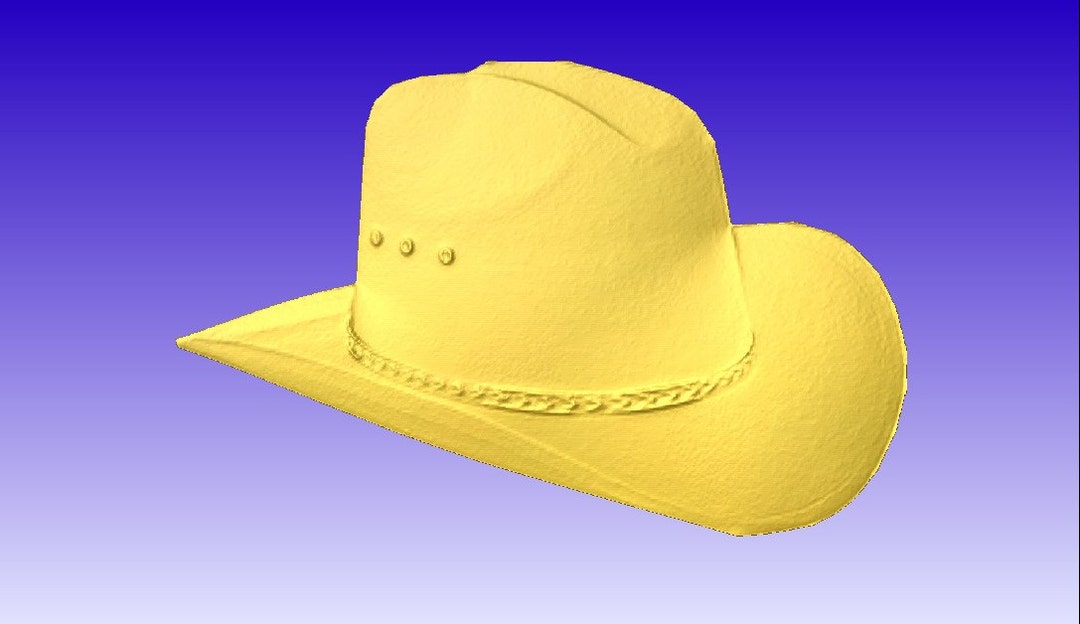 Cowboy Hat 3d Vector Art for Cnc Projects and Carving Patterns in Stl ...