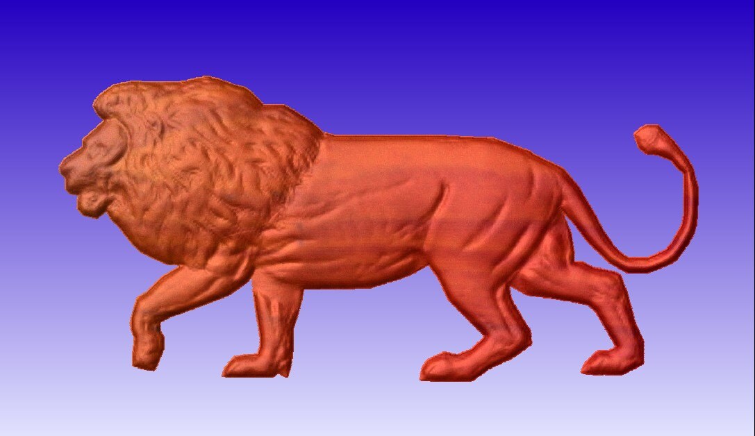 Lion 3d Vector Art Solid Model for Cnc Router Projects or Carving ...