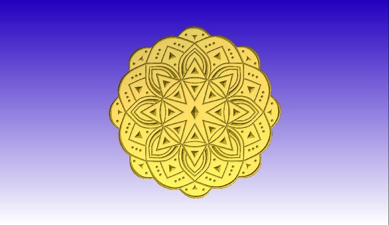 Vcarve Flower 2 Pattern for Cnc Routers or Chip Carving in Dxf File ...