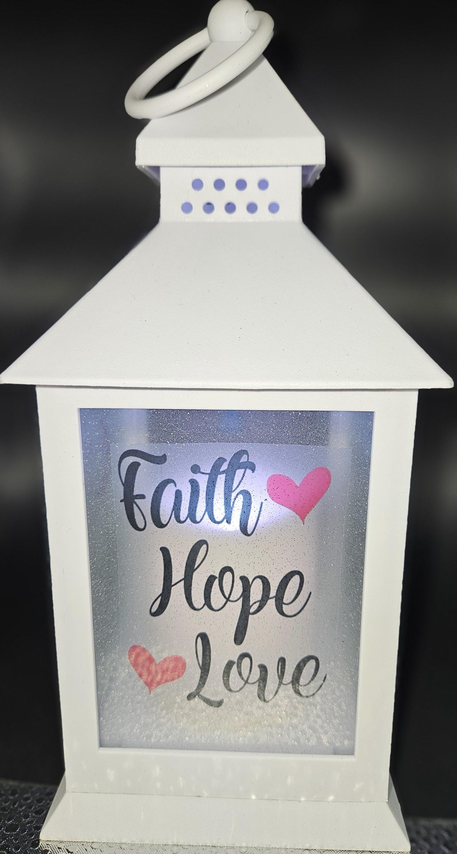 Love Hope Faith LED Lantern - Etsy