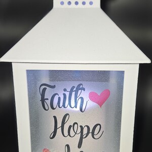 Love Hope Faith LED Lantern - Etsy