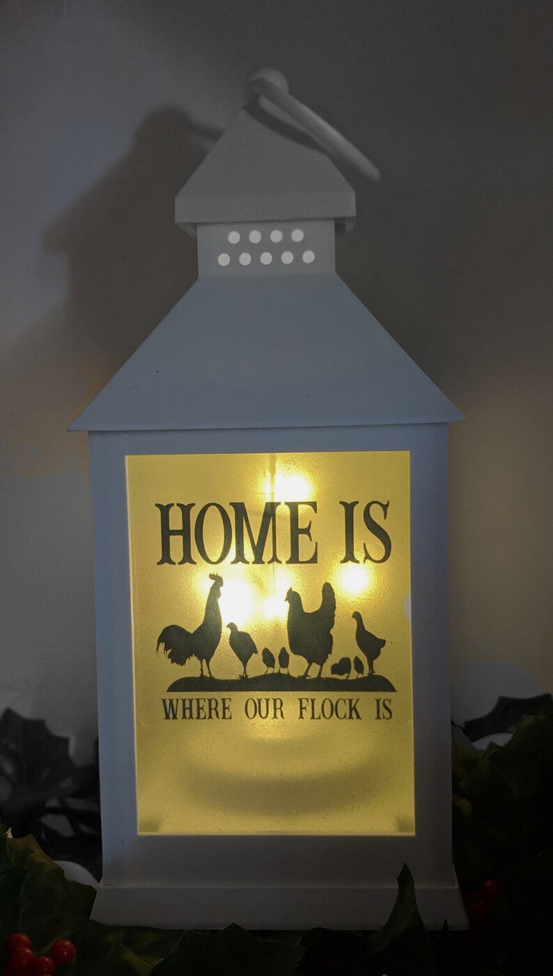 Chicken and Rooster LED Lantern - Etsy