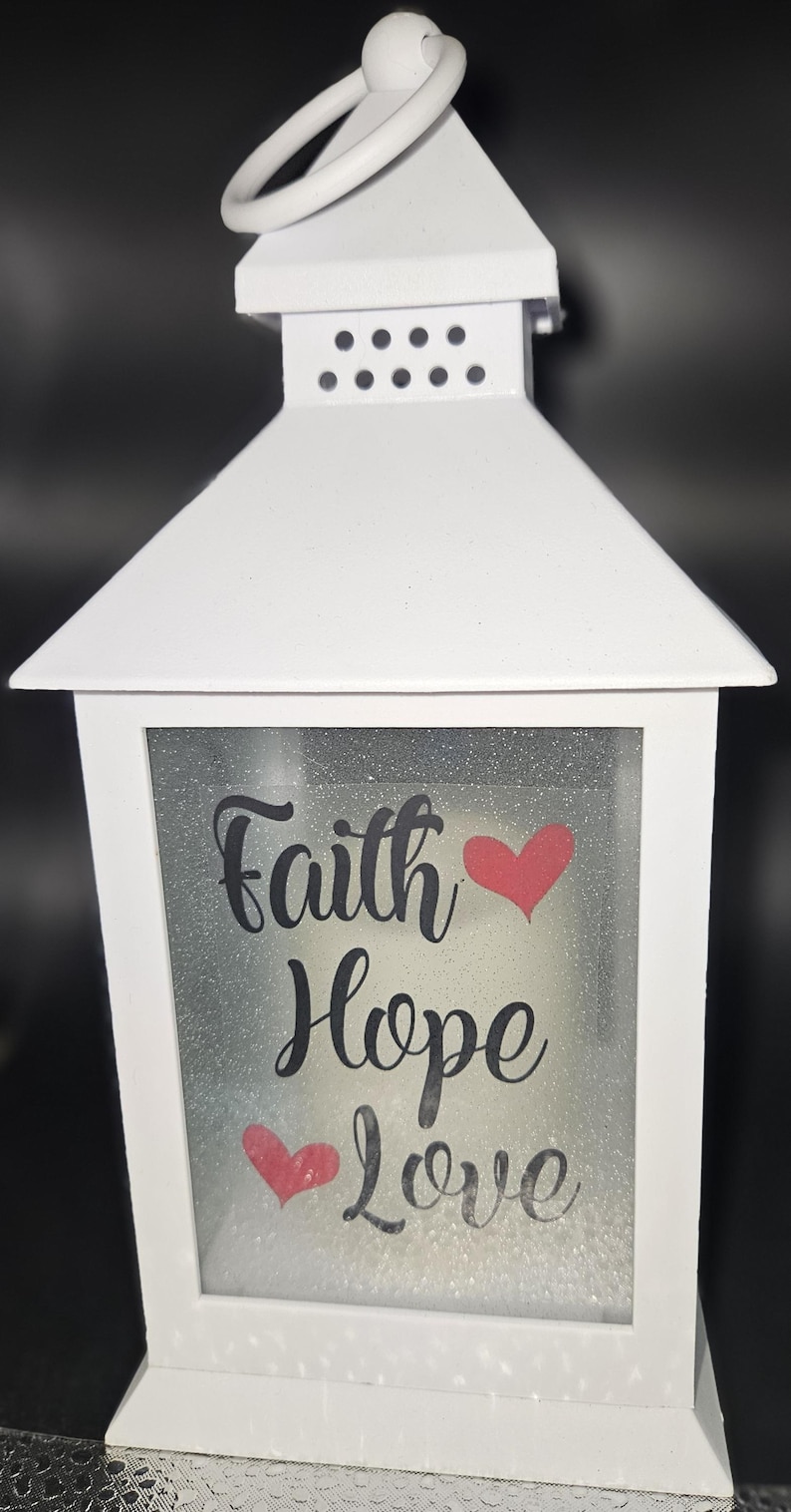Love Hope Faith LED Lantern - Etsy
