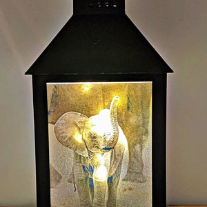 Elephant LED Lantern - Etsy