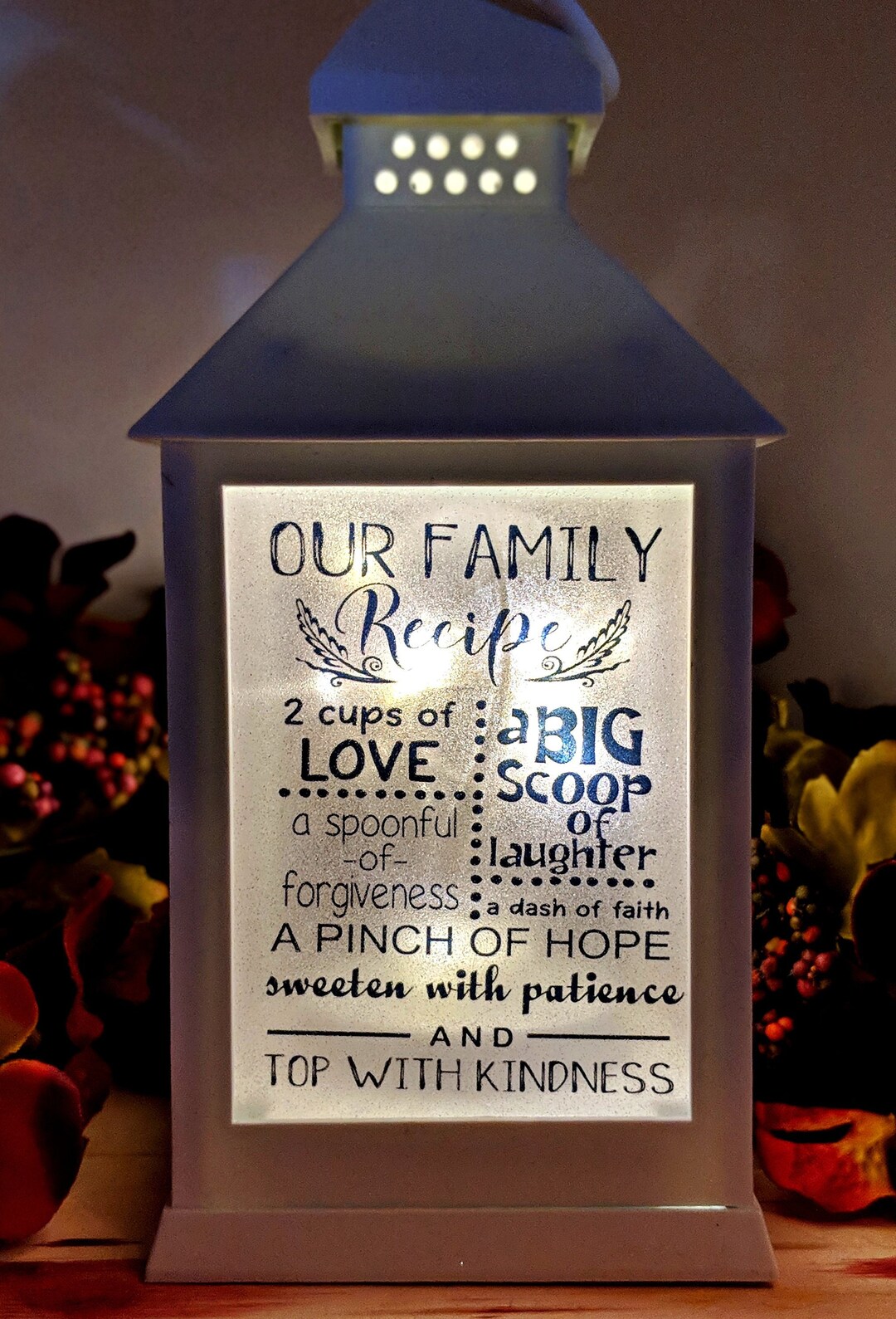 Family Inspirational LED Lantern - Etsy