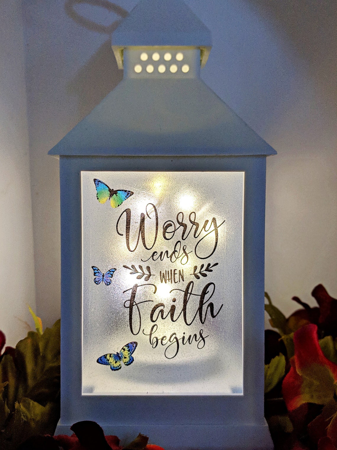 Love Hope Faith LED Lantern - Etsy