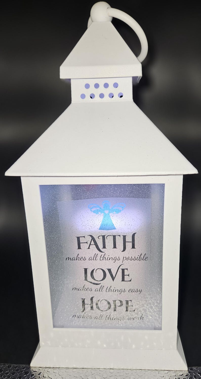Love Hope Faith LED Lantern - Etsy