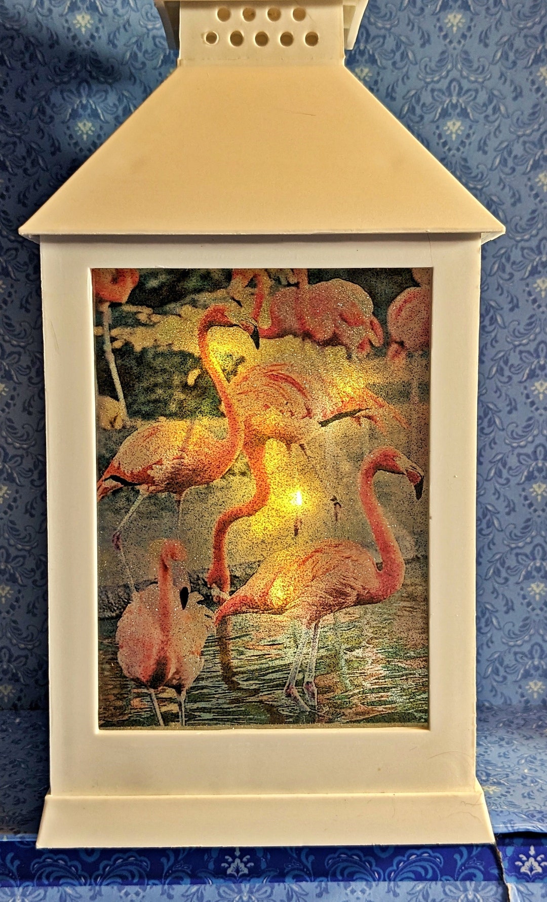 Flamingo LED Lantern - Etsy