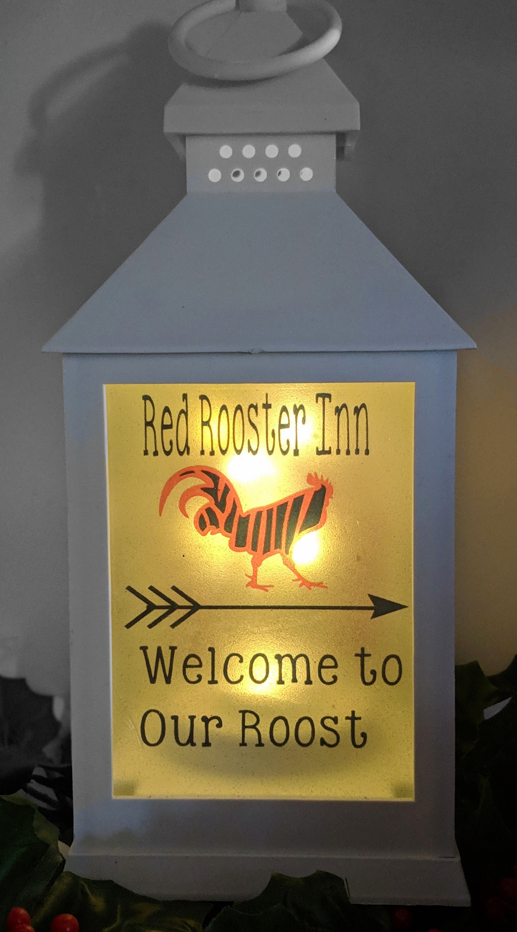 Chicken and Rooster LED Lantern - Etsy